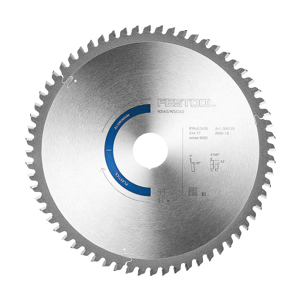 Festool 576929 Non-Ferrous Metal Saw Blade 216mm x 64T TCG - 30mm