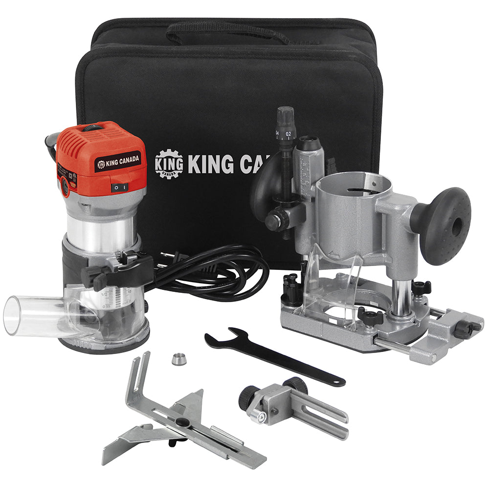 King 8366K 1.25HP Variable Speed Router Combo Kit