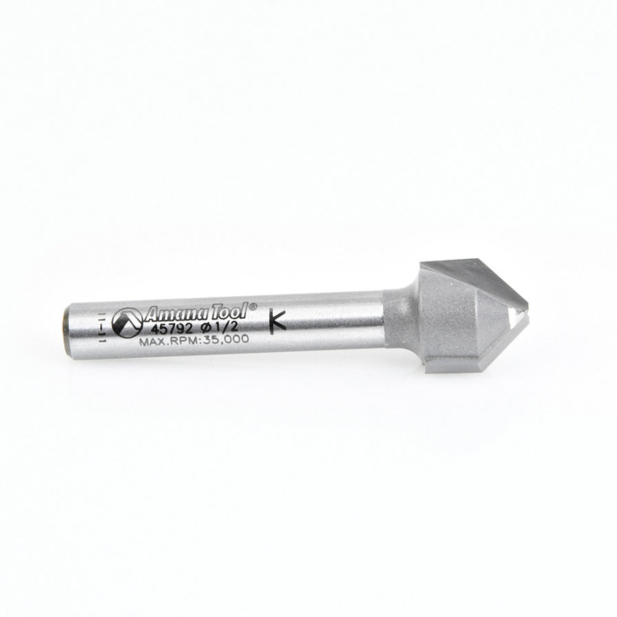 Amana 45795 Carbide Tipped Double Edge Folding V-Groove 108deg - 1/2"